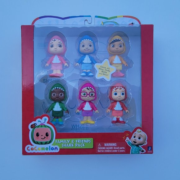 CoComelon | Toys | Cocomelon Family Friends Shark Pack Figures Jj Cece ...